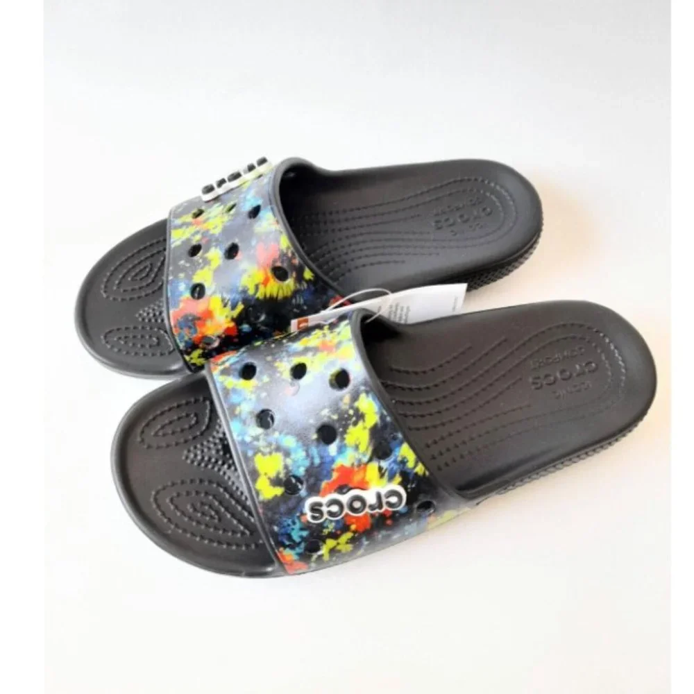CROCS | Shoes | Classic Crocs Unisex Tiedye Graphic Slides Unisex ...